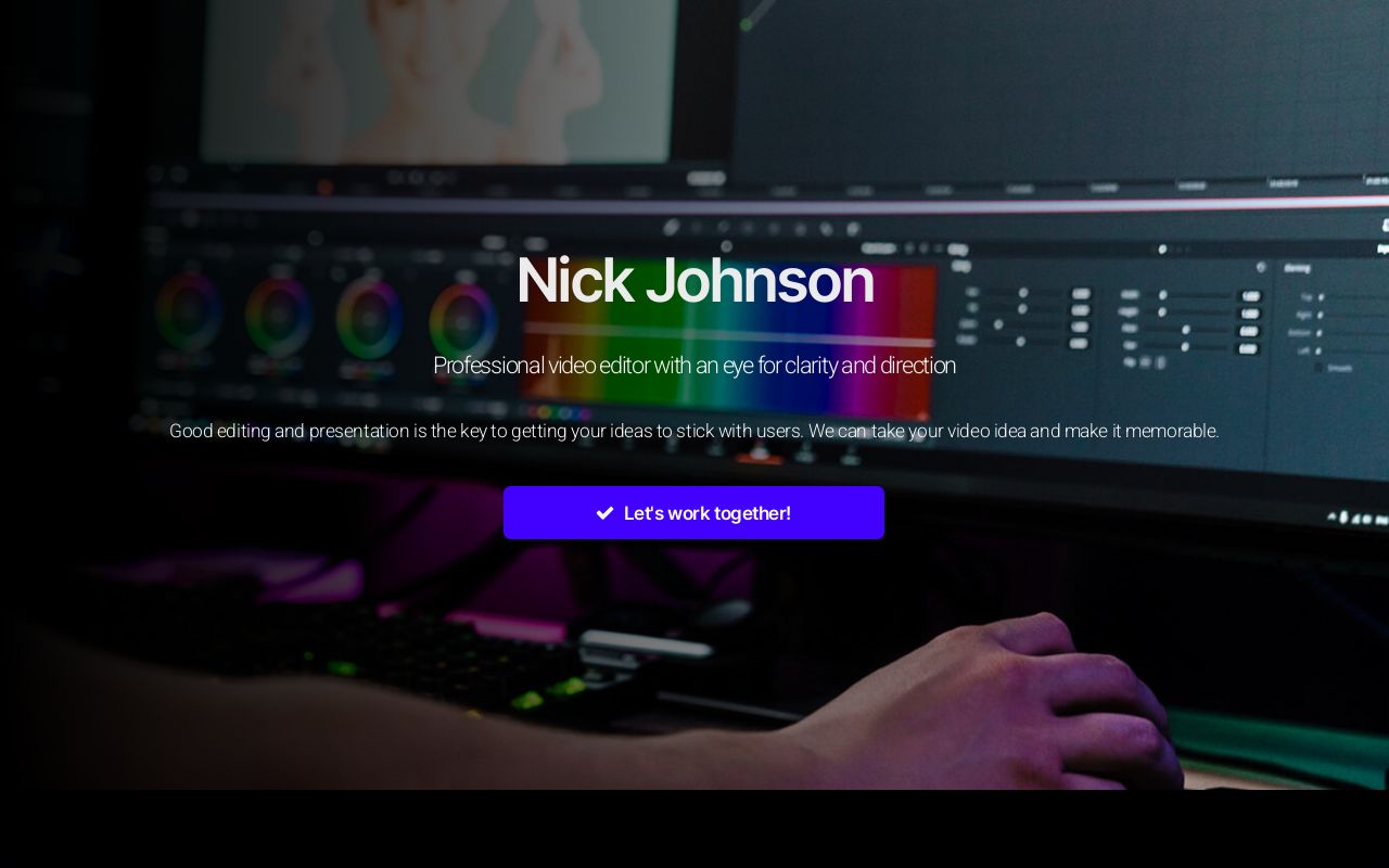 Nick Johnson - Video Editor